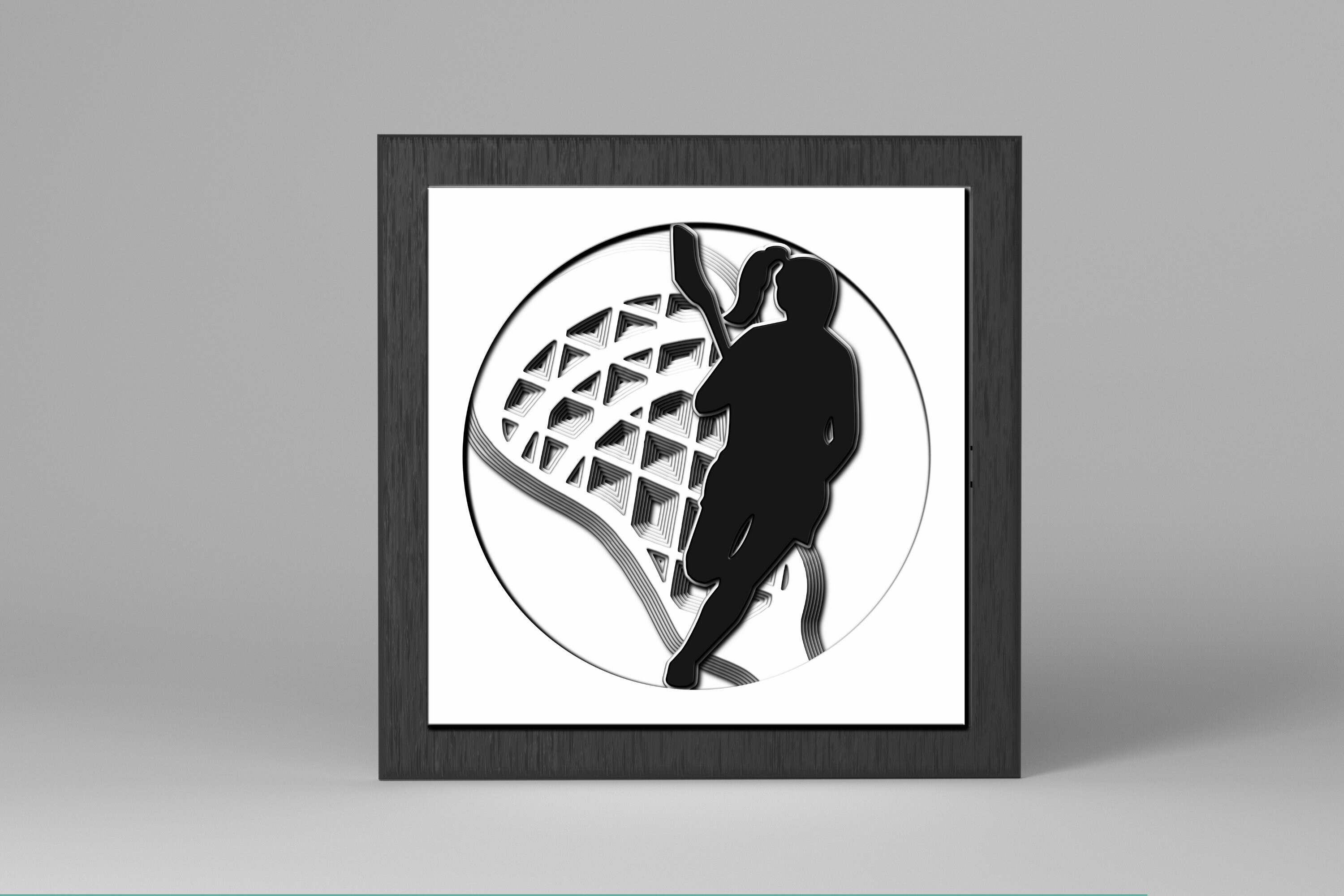 Female LACROSSE 3D SVG for Shadow Box | Sports | Athlete | Coach ...