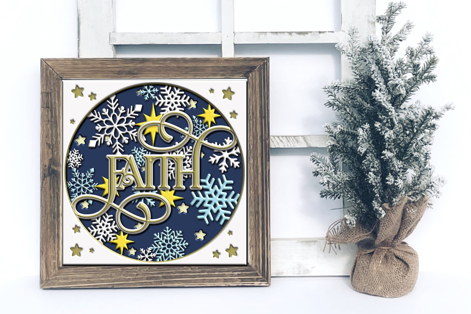 FAITH 3D SVG for Shadow Box | Christmas | Religious | Inspirational ...