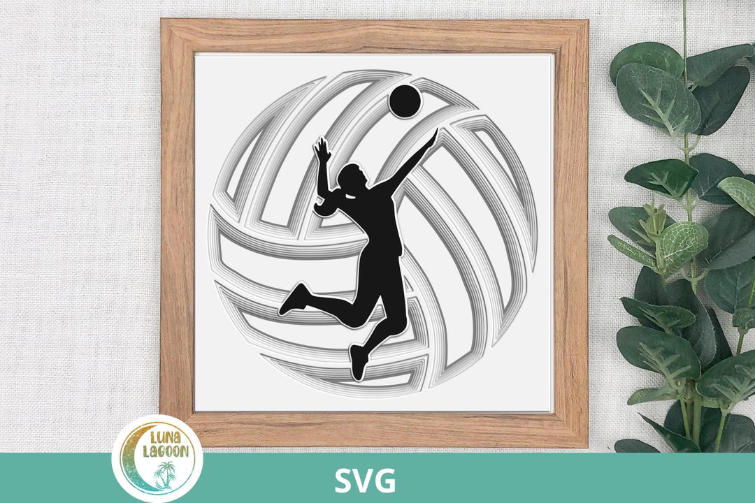 3D VOLLEYBALL HITTER SVG | Sports Svg | Svg | Layered Paper Craft ...