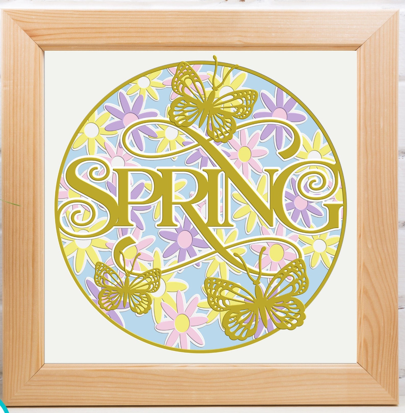 Spring 3D SVG for Shadow Box Flower Svg Butterfly Svg - Etsy