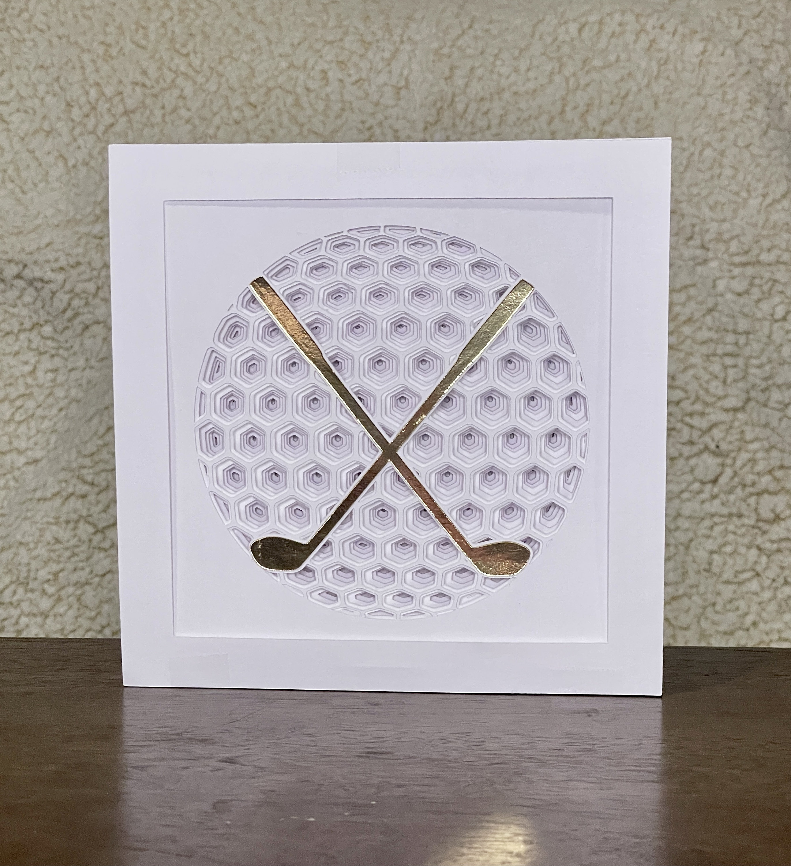 3D GOLF BALL W Golf Clubs Svg Shadow Box Card Paper - Etsy