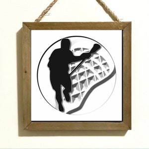 Male LACROSSE 3D SVG for Shadow Box | Sports | Athlete | Coach ...