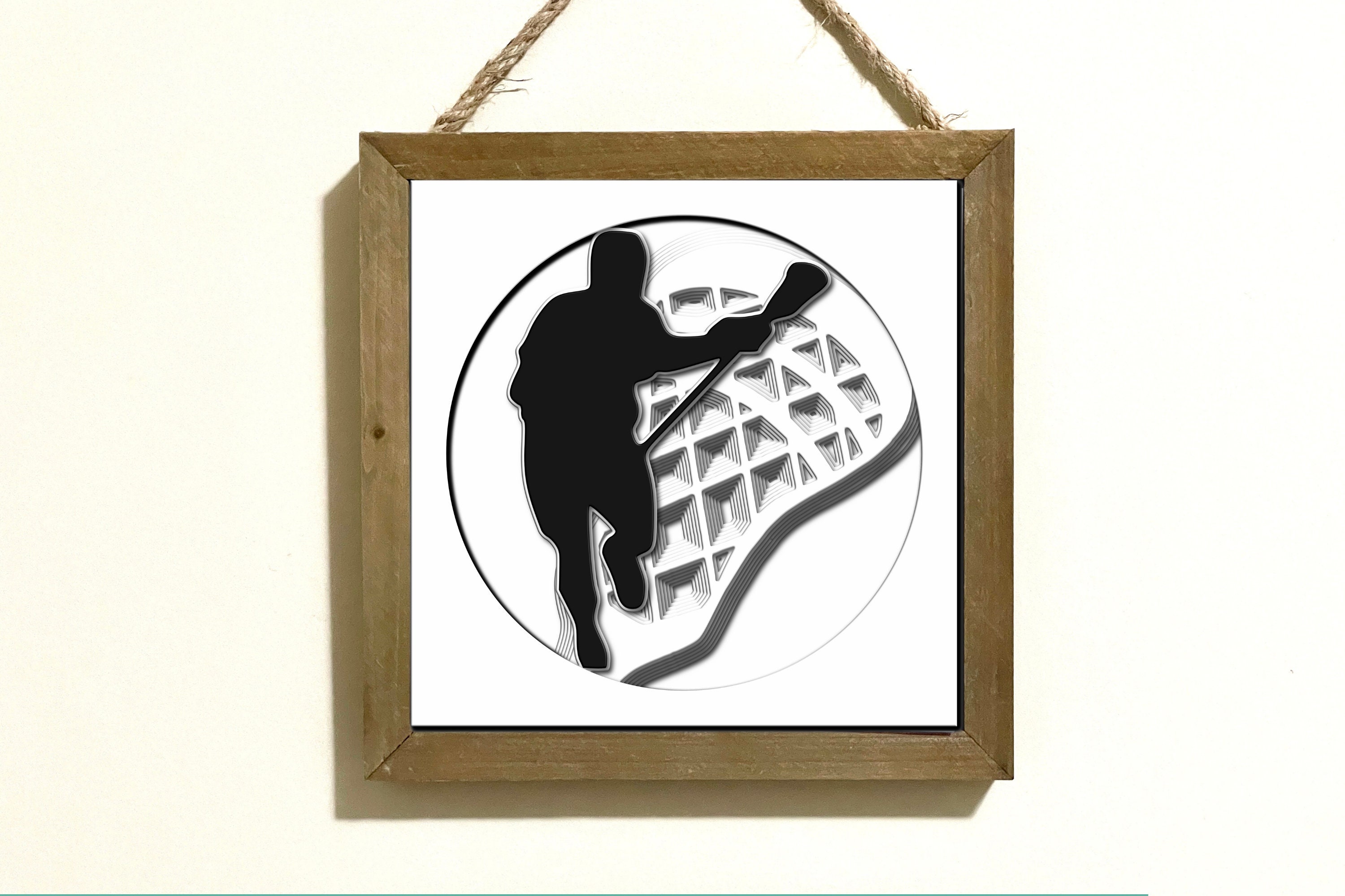 Male LACROSSE 3D SVG for Shadow Box | Sports | Athlete | Coach ...