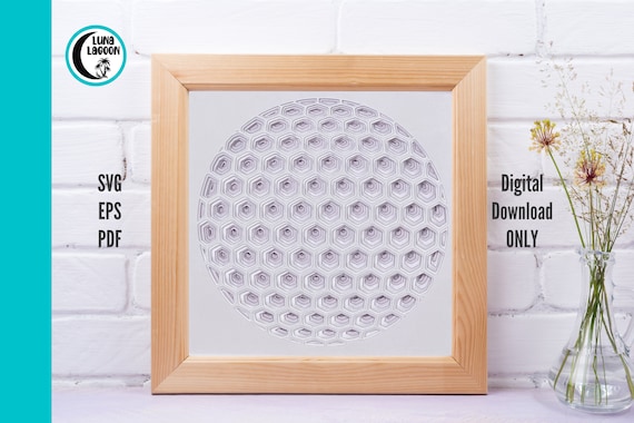 3D GOLF BALL Svg Shadow Box Card Paper Craft Layered - Etsy