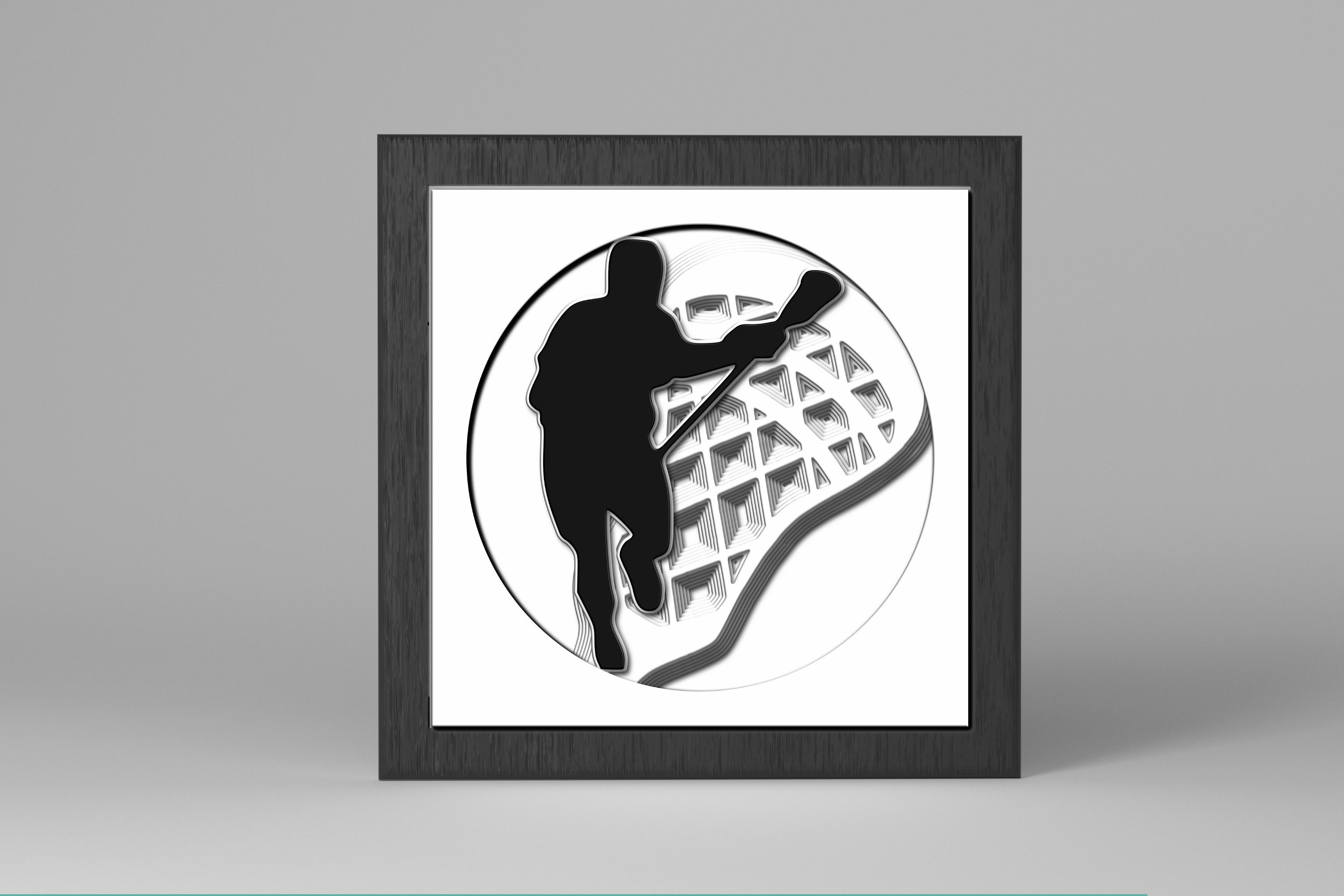 Male LACROSSE 3D SVG for Shadow Box | Sports | Athlete | Coach ...