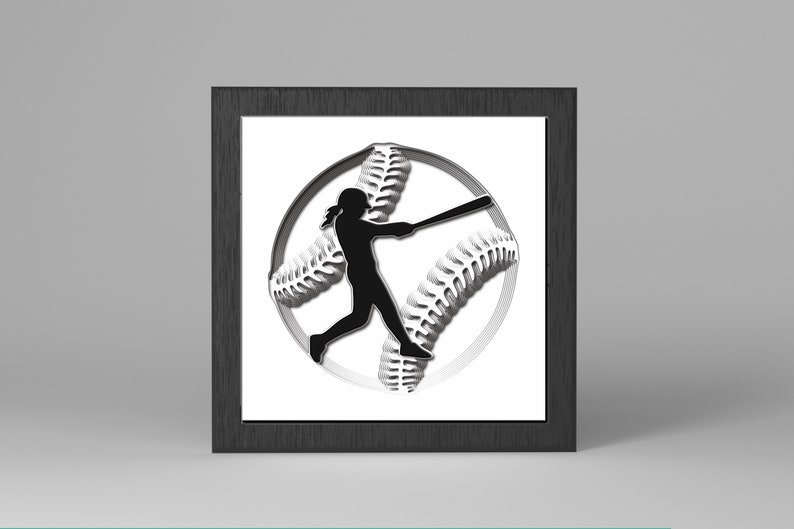 SOFTBALL 3D SVG for Shadow Box Player Athlete Sports - Etsy