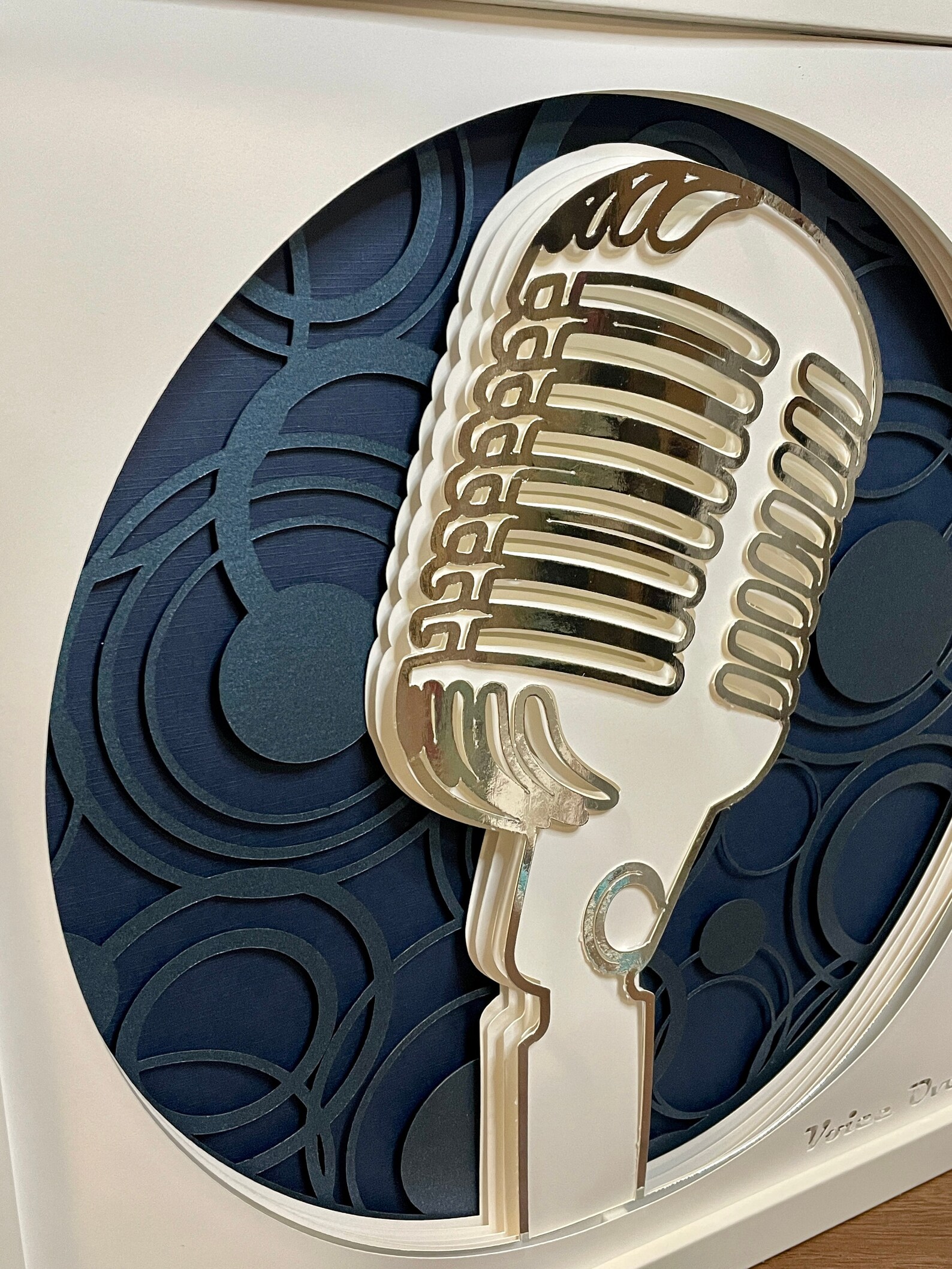 3D MICROPHONE SVG | Layered | Papercraft | Shadow Box | Card | Singer ...