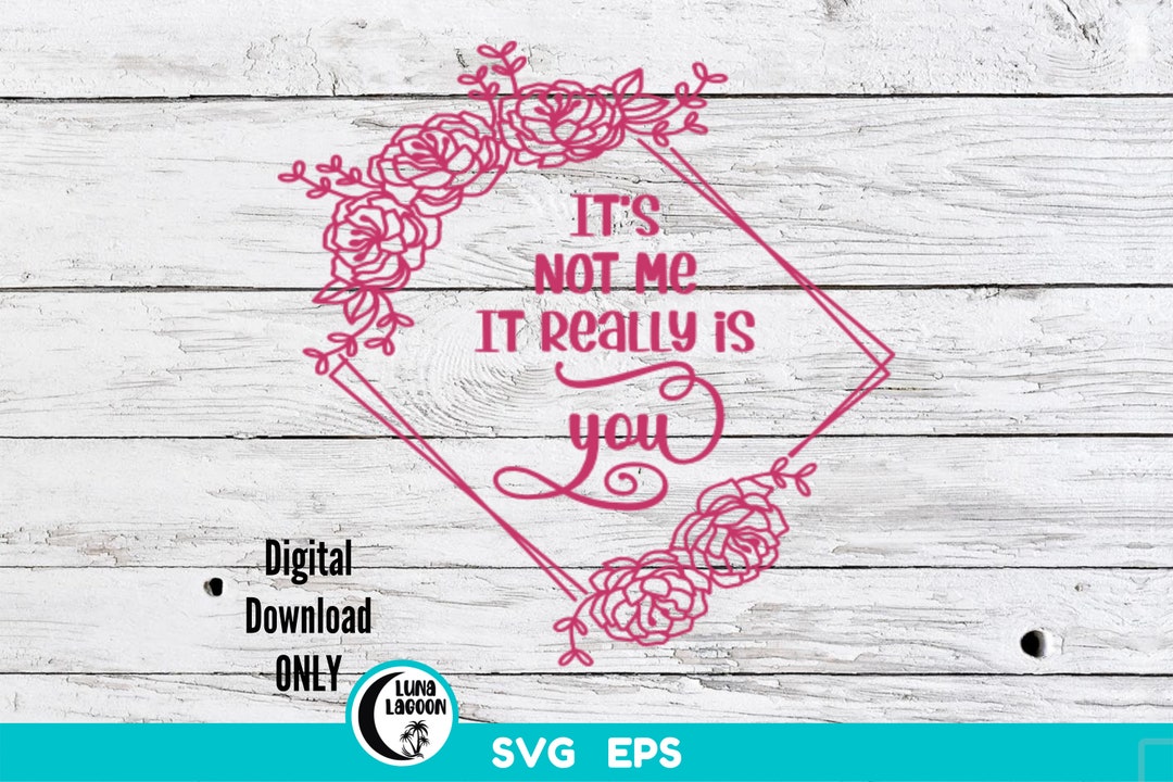 It's Not Me It Really is You SVG for Cutting Machines | Cricut | Cameo ...