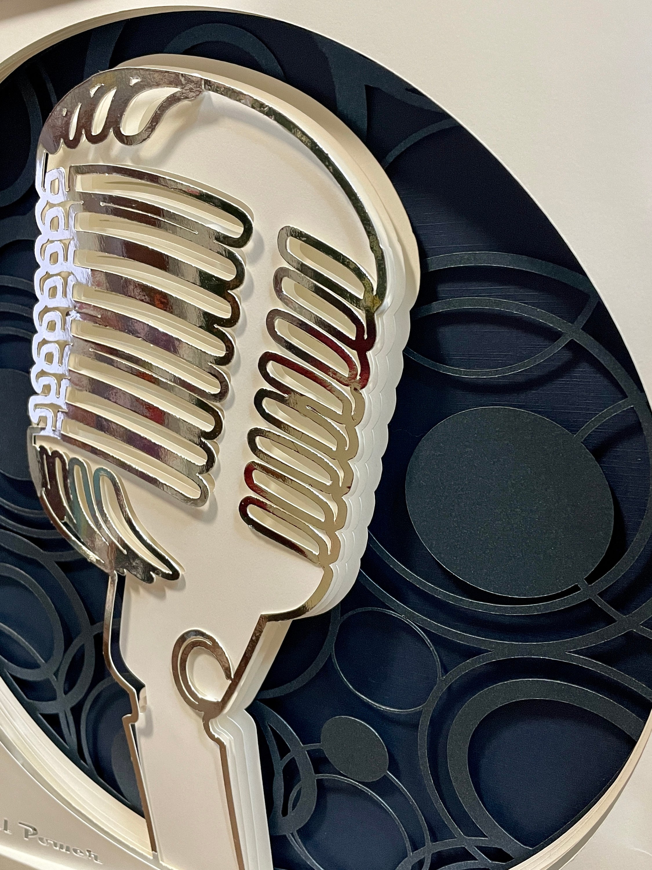 3D MICROPHONE SVG | Layered | Papercraft | Shadow Box | Card | Singer ...