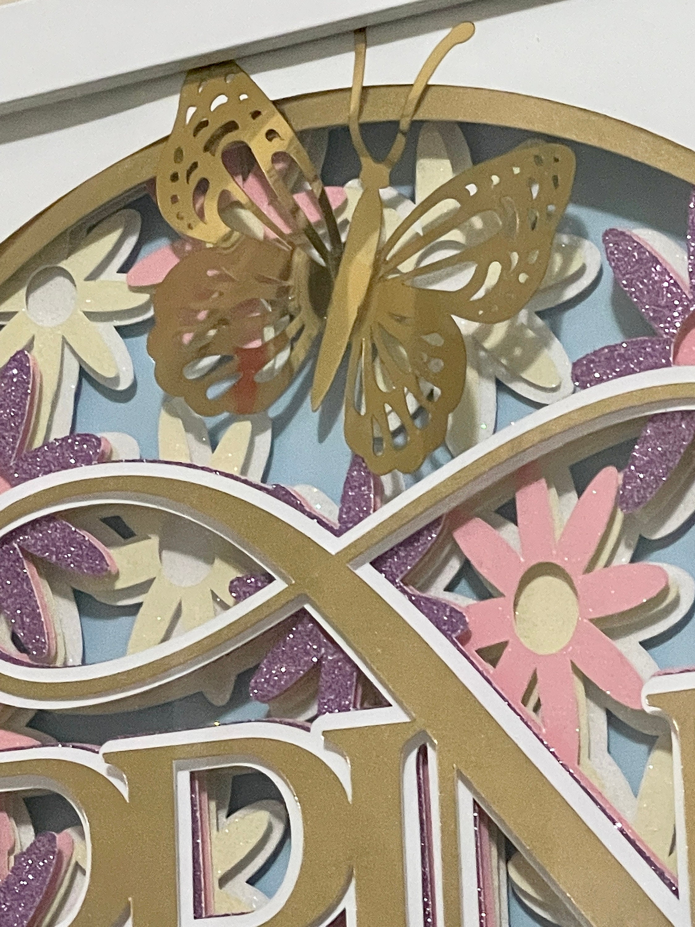 Spring 3D SVG for Shadow Box Flower Svg Butterfly Svg | Etsy