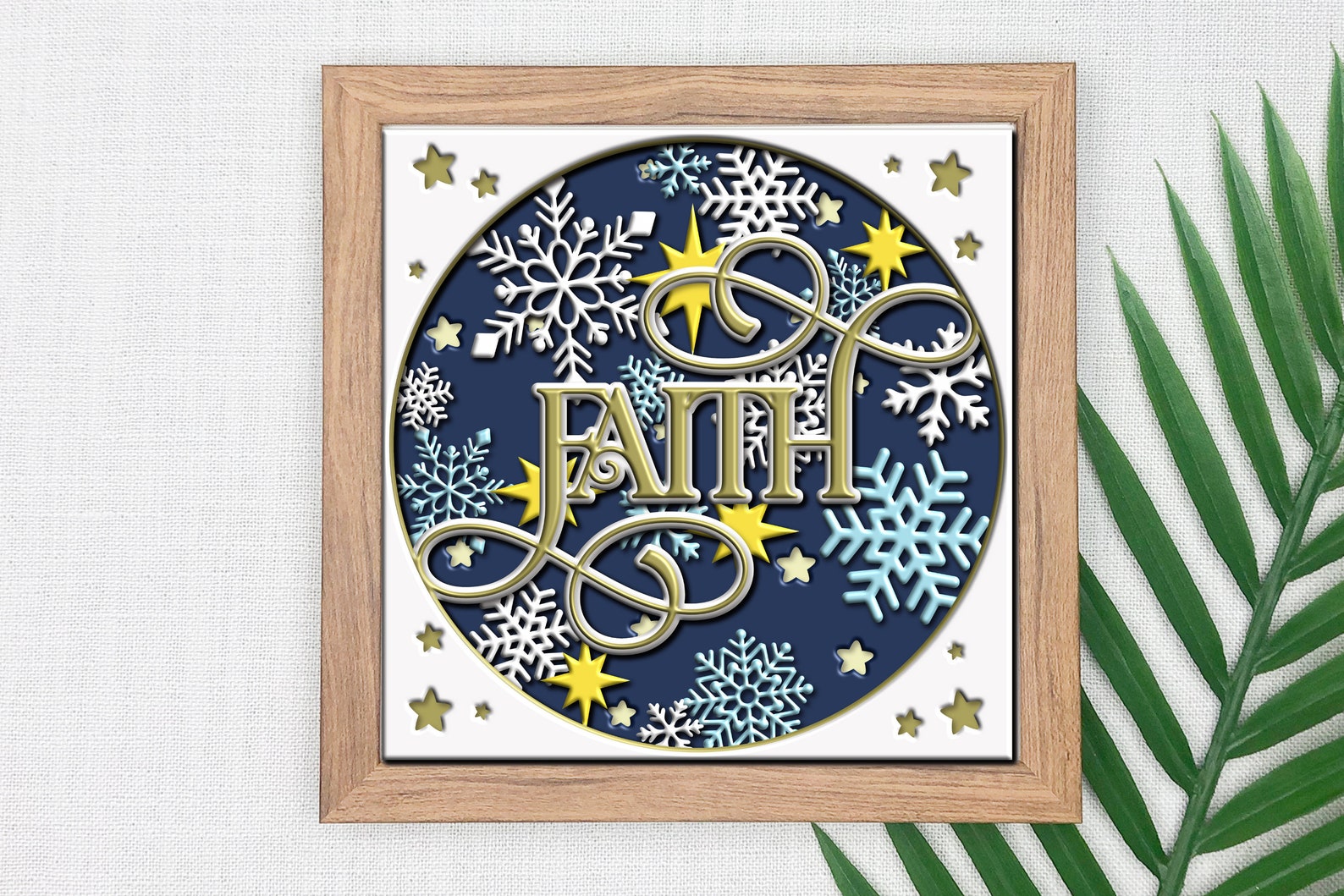 FAITH 3D SVG for Shadow Box | Christmas | Religious | Inspirational ...