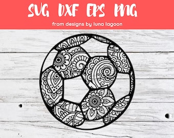 Soccer Mandala Svg | Etsy