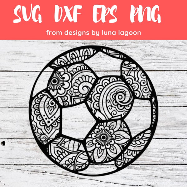 Soccer Mandala Svg - Etsy