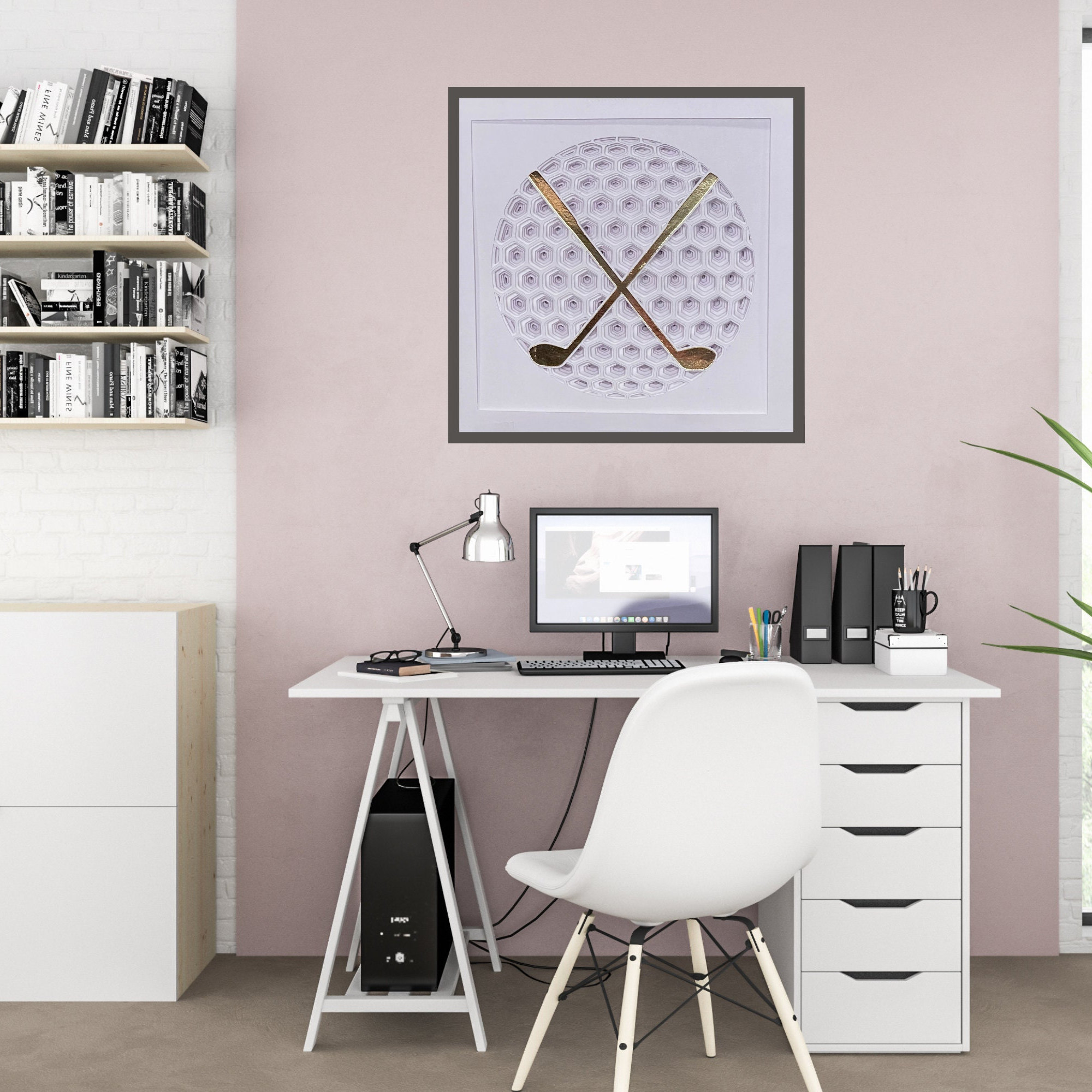 3D GOLF BALL W Golf Clubs Svg Shadow Box Card Paper - Etsy