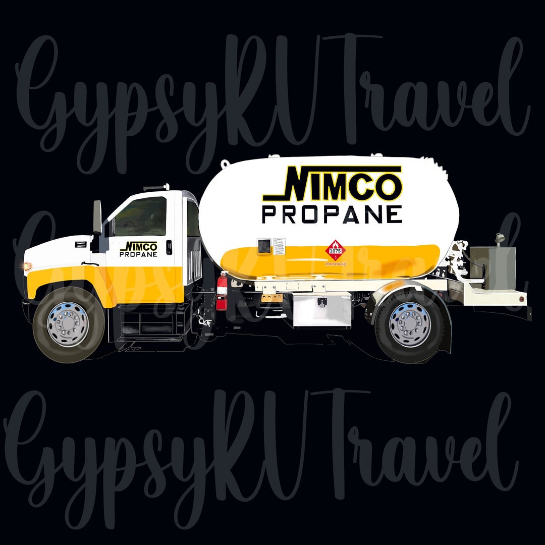Hand-drawn Customized Propane Gas Truck PNG File, 12" X 12" Sublimation ...