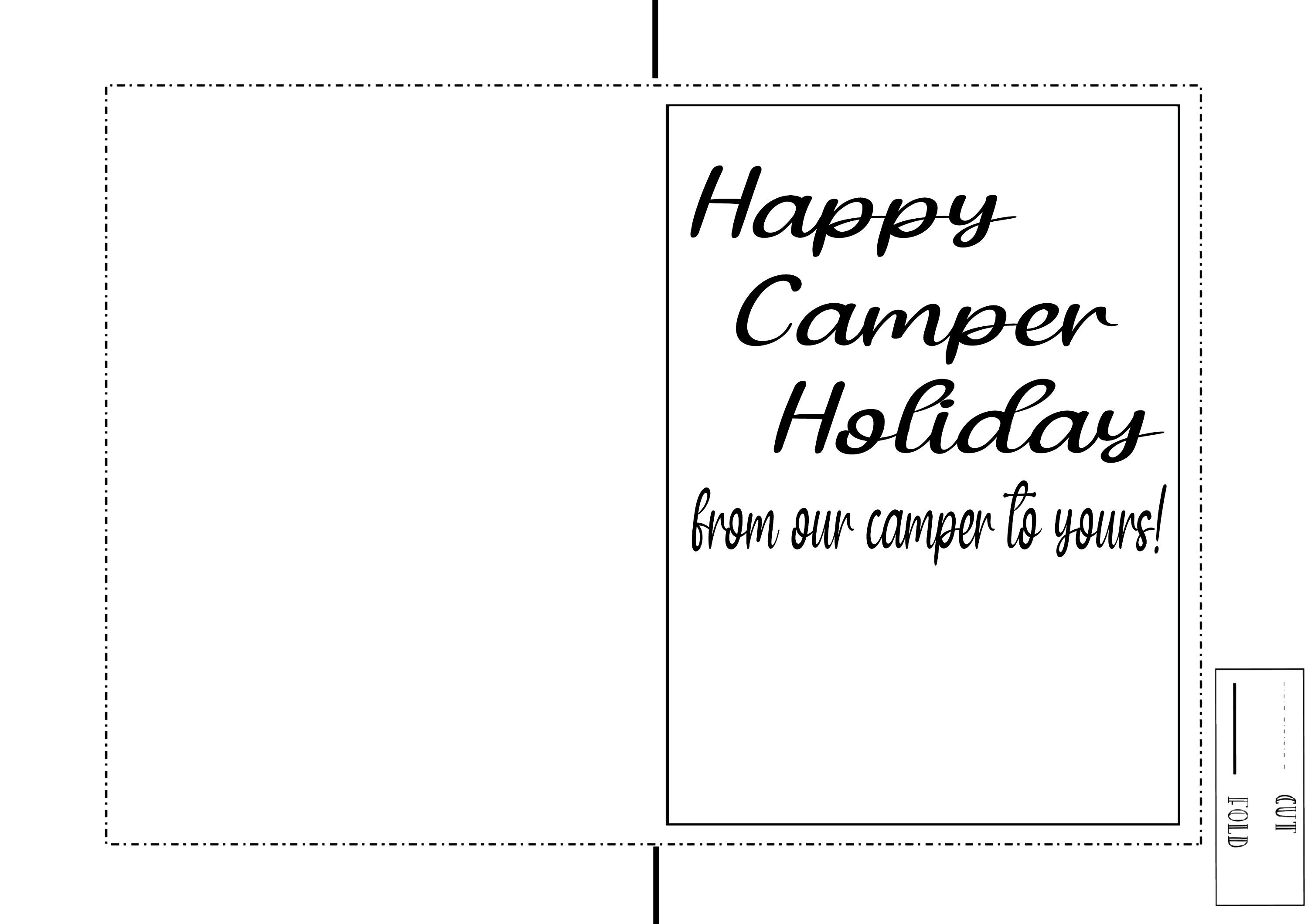 Christmas Tree Camper Card - Instant Download, Printable, RV Campers ...