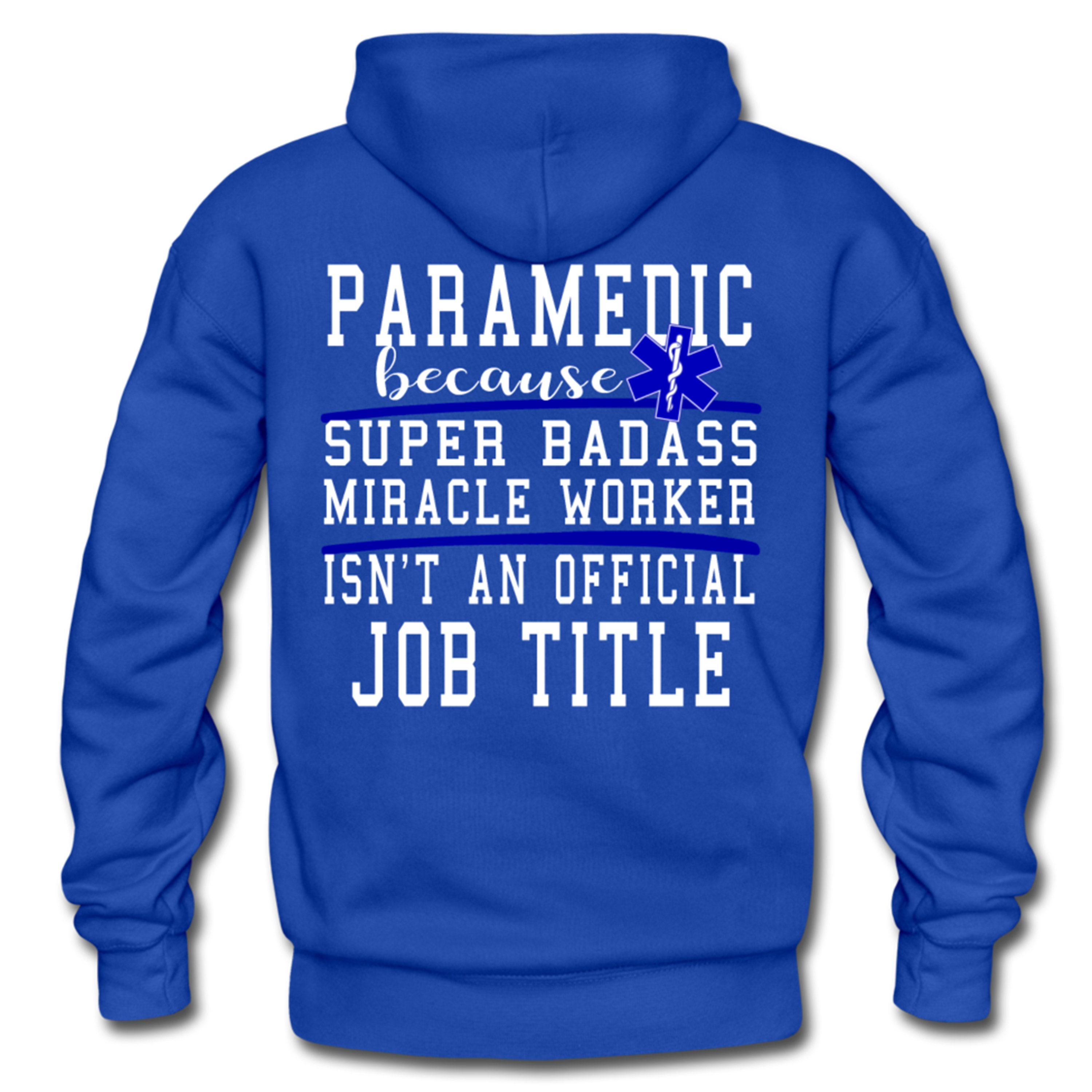 Paramedic Hoodie | Front and Back Design |emergency Medical | Star of ...