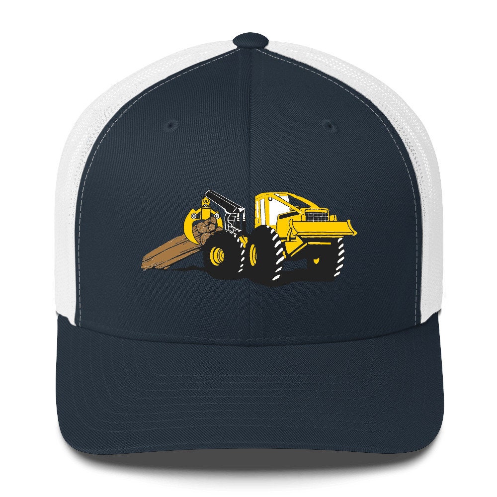 Yellow Skidder Trucker Cap Logging Equipment Skidder Driver Mid-profile ...