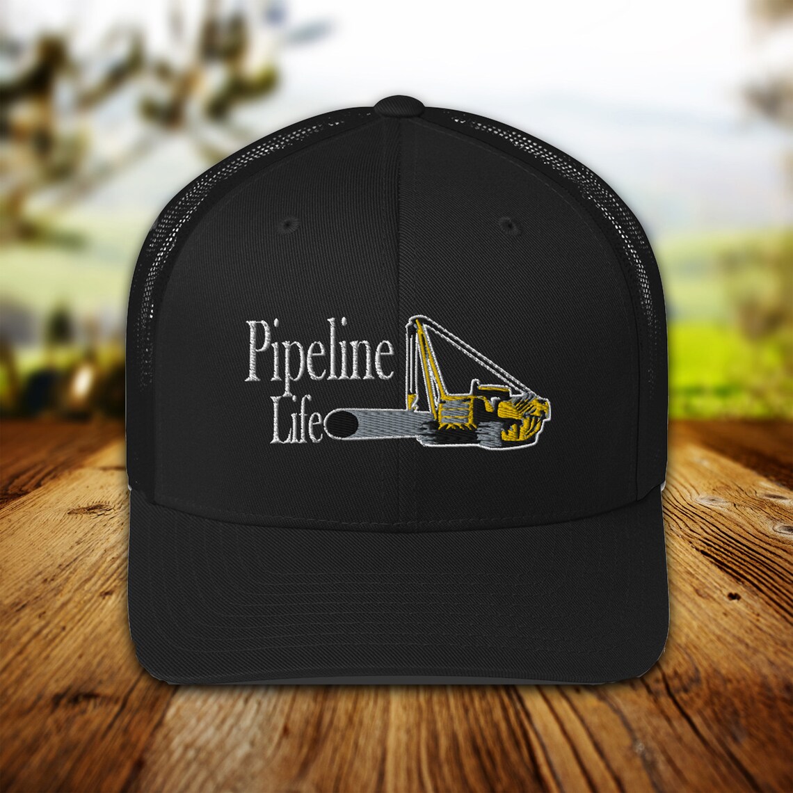 Pipeline Life Trucker Cap Oilfield Custom Embroidery - Etsy