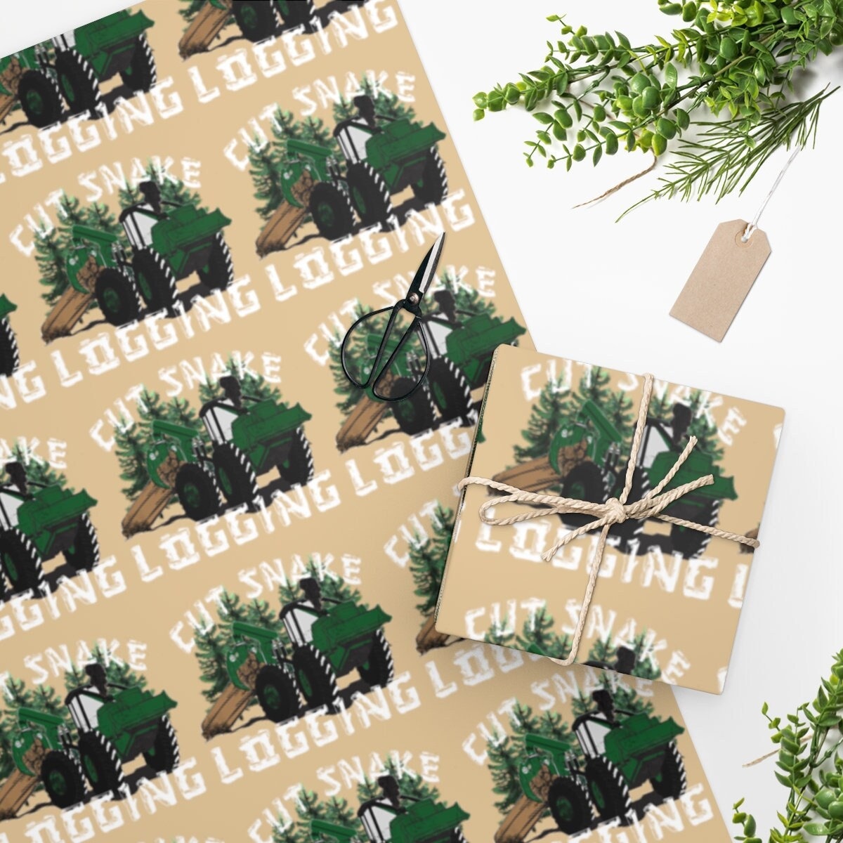 Customized LOGO Wrapping Paper 24x60 Green - Etsy