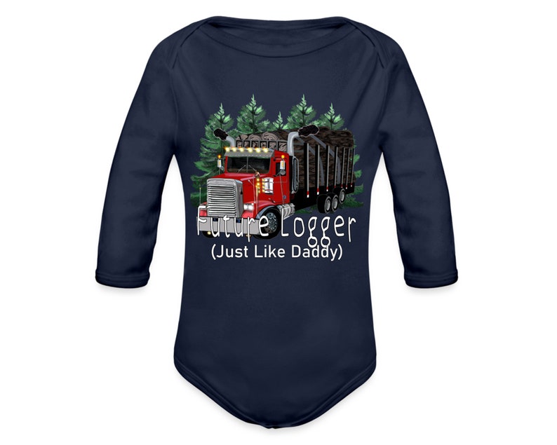 Future Logger Just Like Daddy Red Log Truck Long-sleeve Baby Onesie ...