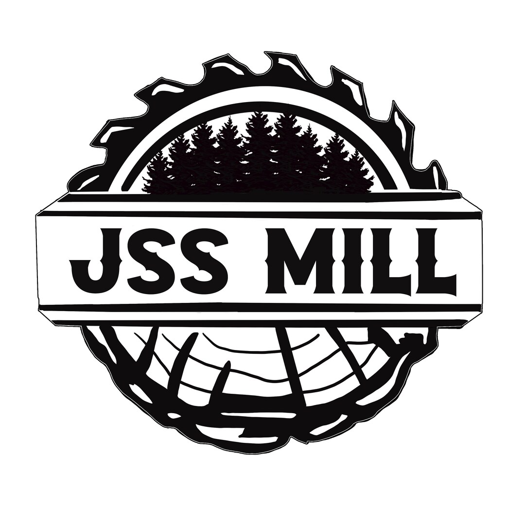 Hand-drawn Customized Top Sawblade Bottom Log Logo Print - 12x12-inch ...