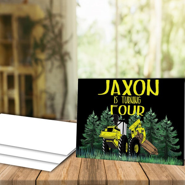 Logging Birthday Invitation - Etsy