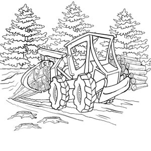 20 Logging Equipment Coloring Book Pages, Coloring Pages for Preschool ...
