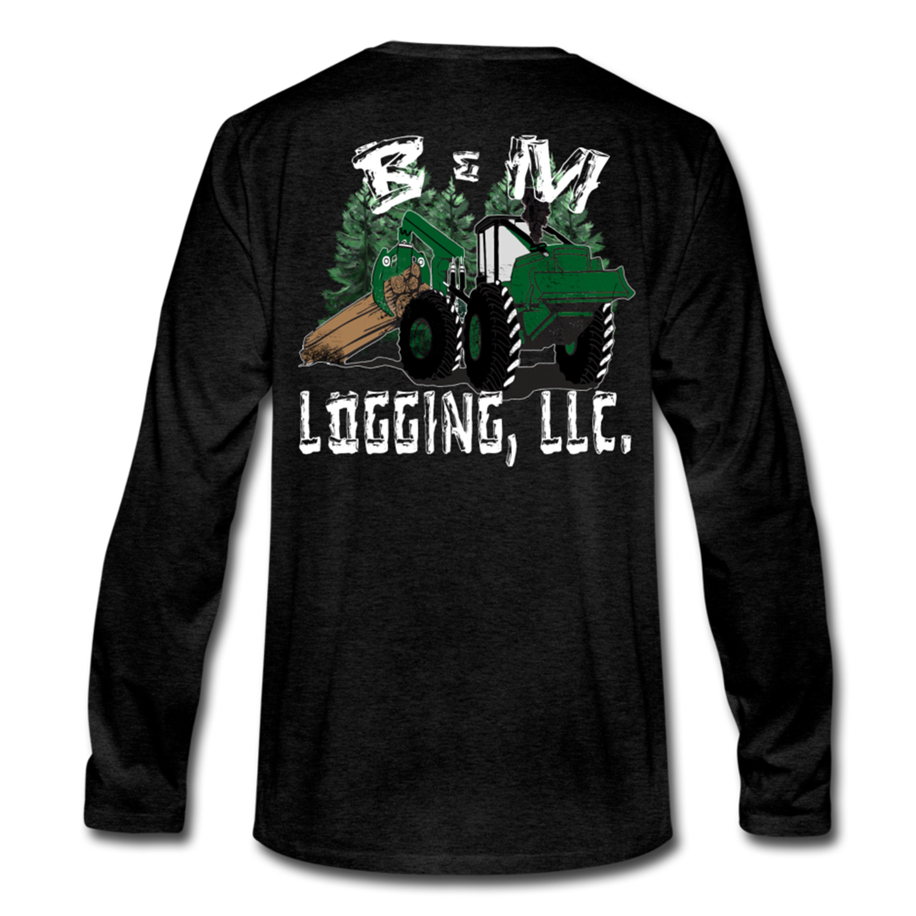 Customized Green Skidder Back Design Front Logo Men's Premium Long ...