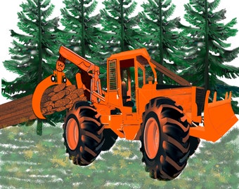 Logging Skidder Svg File Log Skidder Svg Forest Logging - Etsy