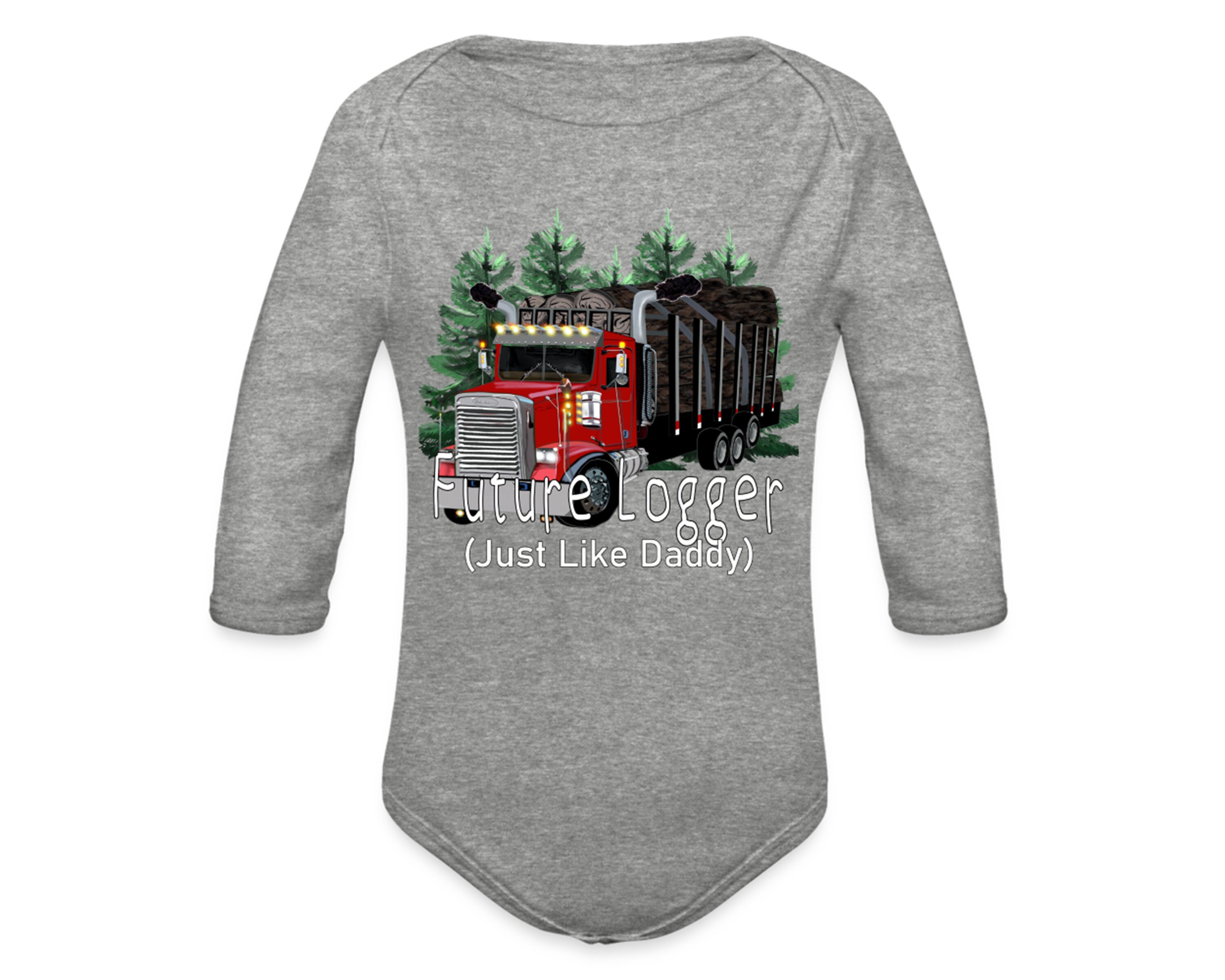 Future Logger Just Like Daddy Red Log Truck Long-sleeve Baby Onesie ...