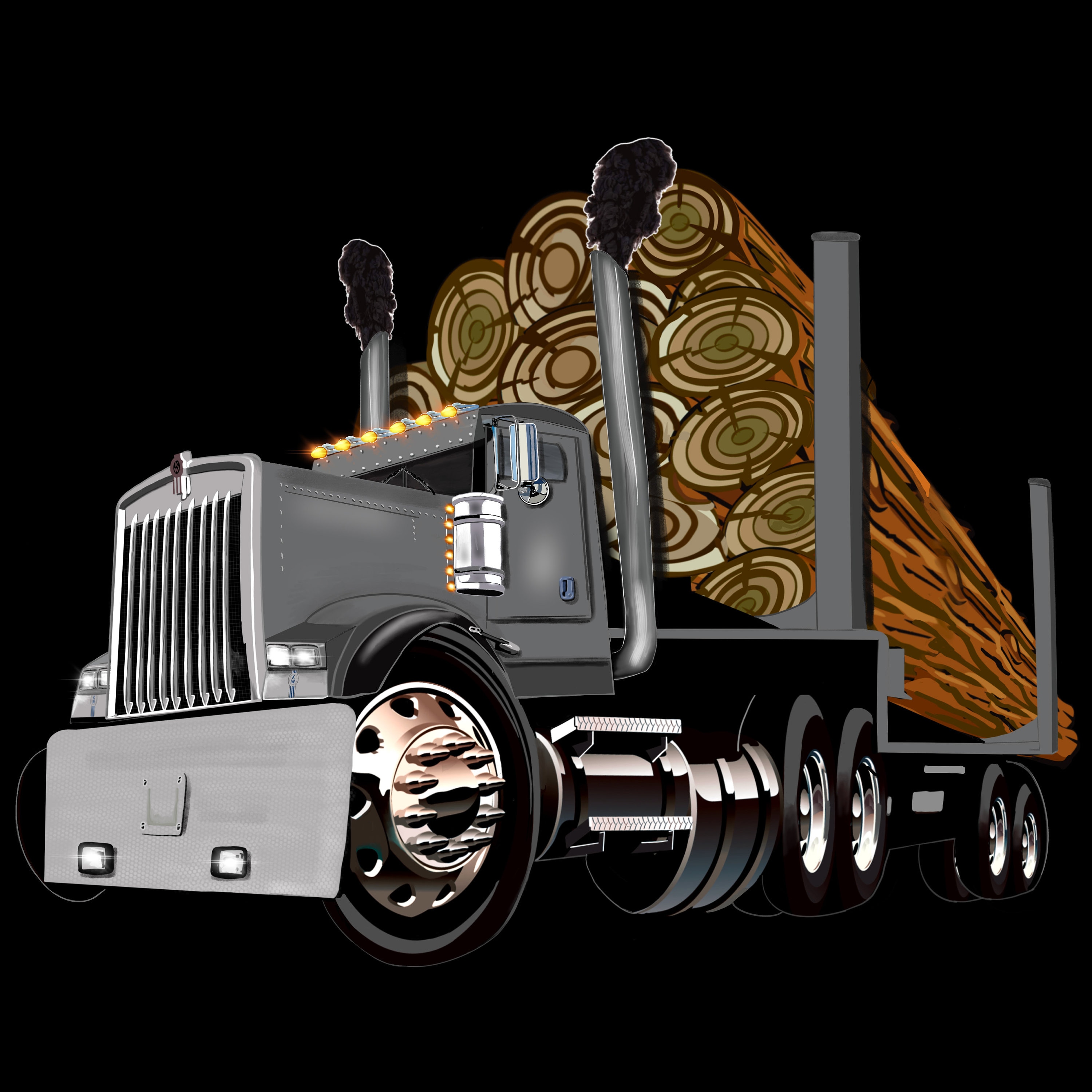 Custom Log Trucks