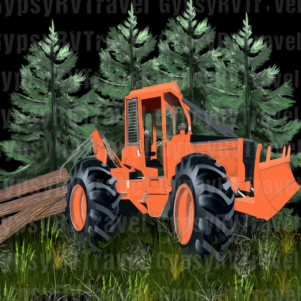 Logging Skidder Png - Etsy