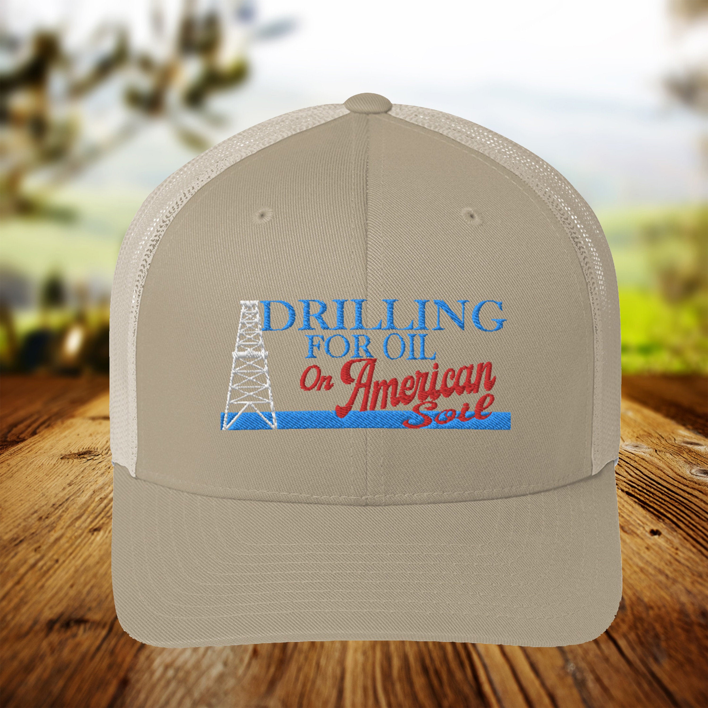 Drilling for Oil on American Soil Trucker Cap | American | Patriotic ...