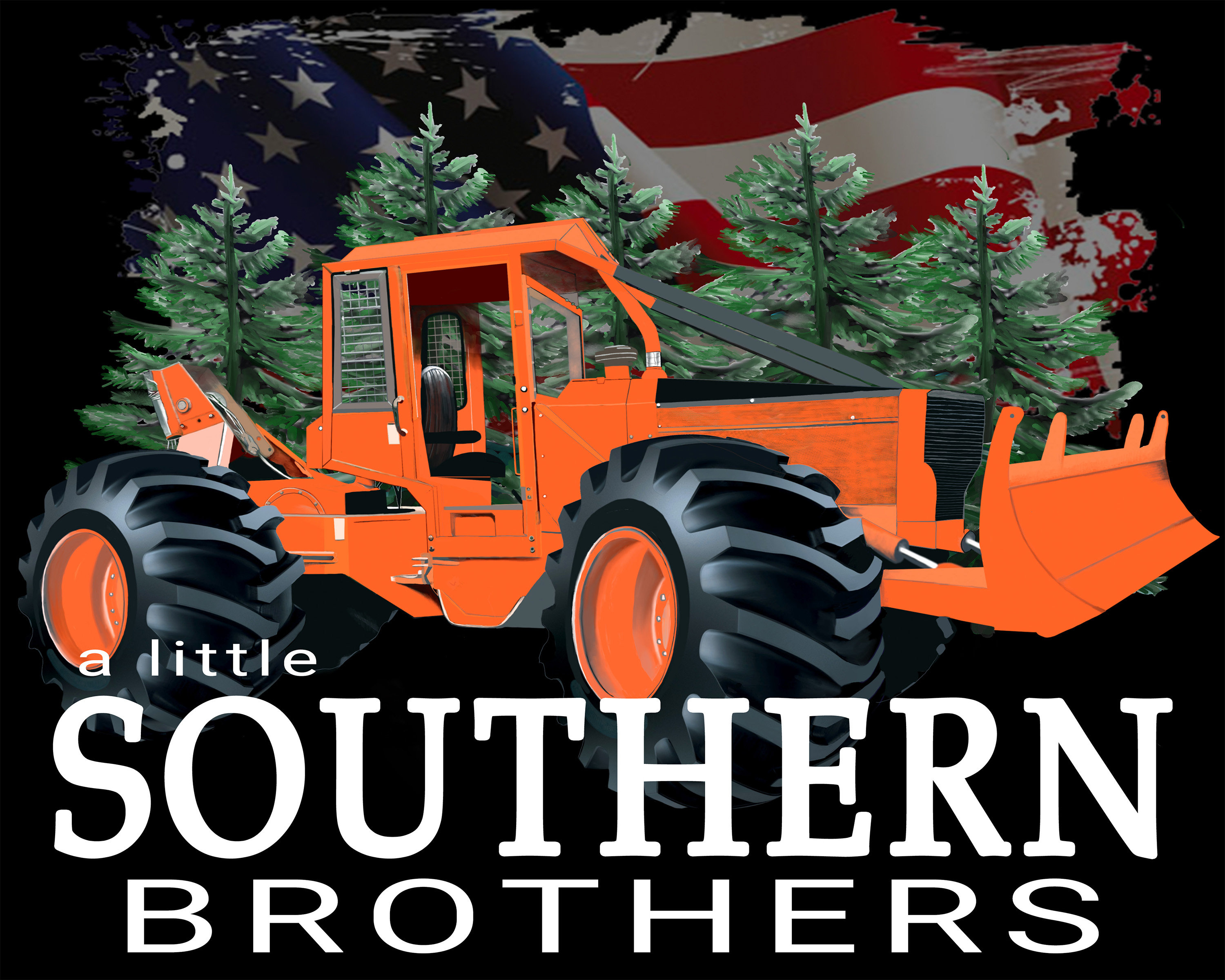 Orange Timberjack Prentice Cable Skidder PNG File, Sublimation File ...