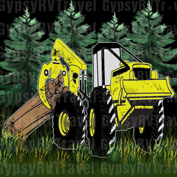 Logging Skidder Png - Etsy