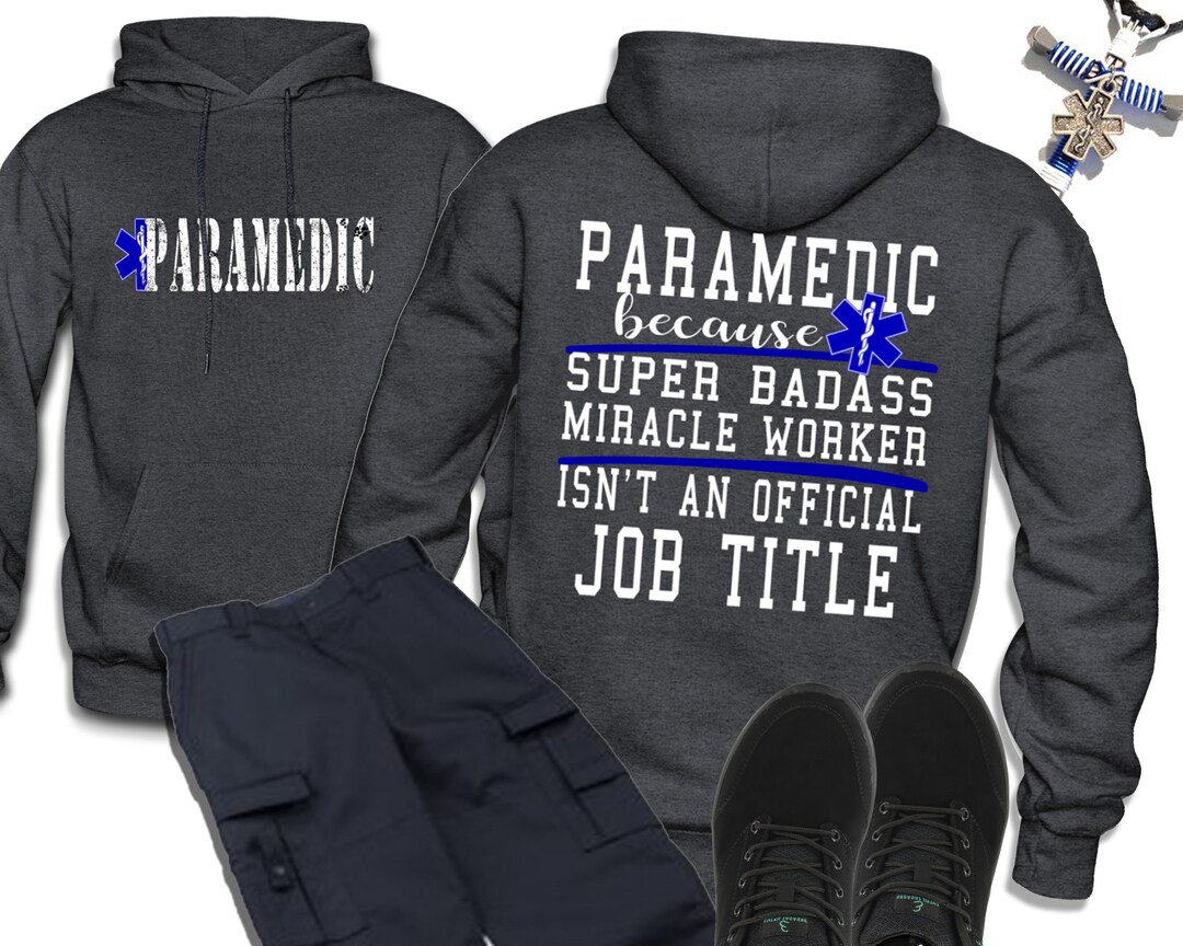 Paramedic Hoodie | Front and Back Design |emergency Medical | Star of ...