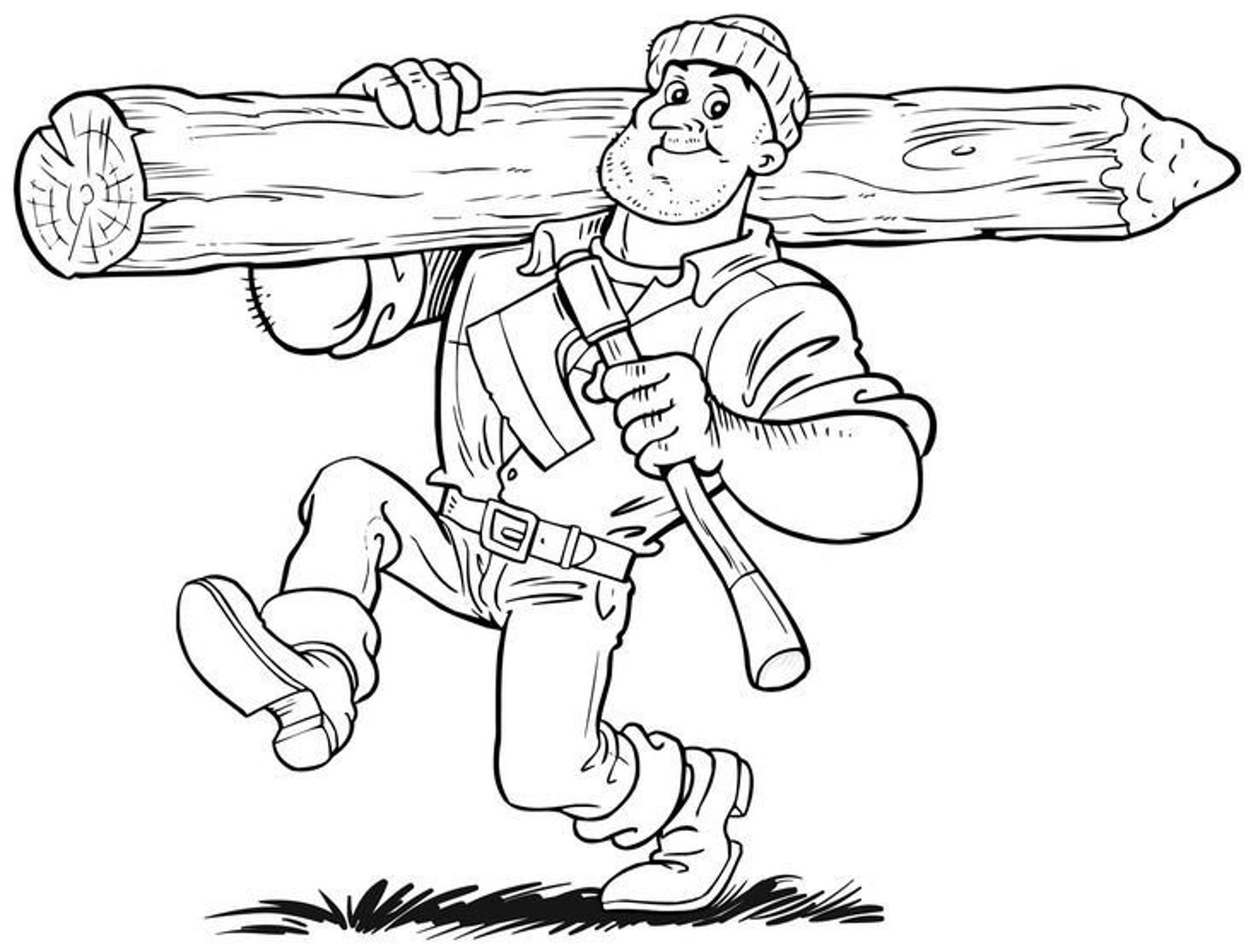 20 Logging Equipment Coloring Book Pages, Coloring Pages for Preschool ...