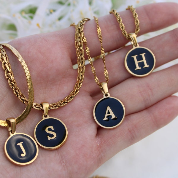Initial Necklace - Etsy