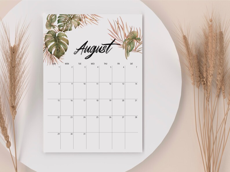 2021 Calendar Printable Desk Calendar Boho Calendar A4 | Etsy