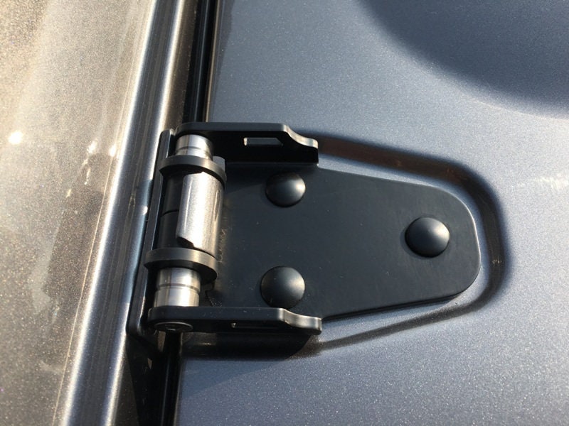 Land Rover Defender Hood Hinges HD "anti Theft" Black Matt Powder ...