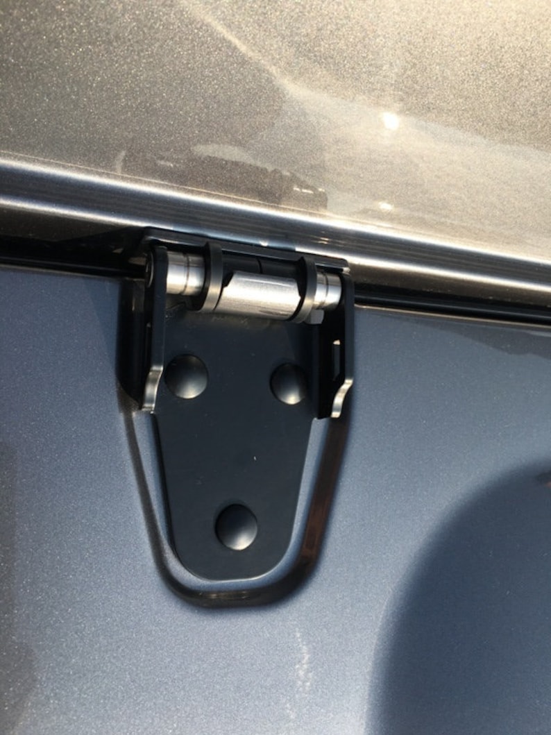 Land Rover Defender Hood Hinges HD "anti Theft" Black Matt Powder ...