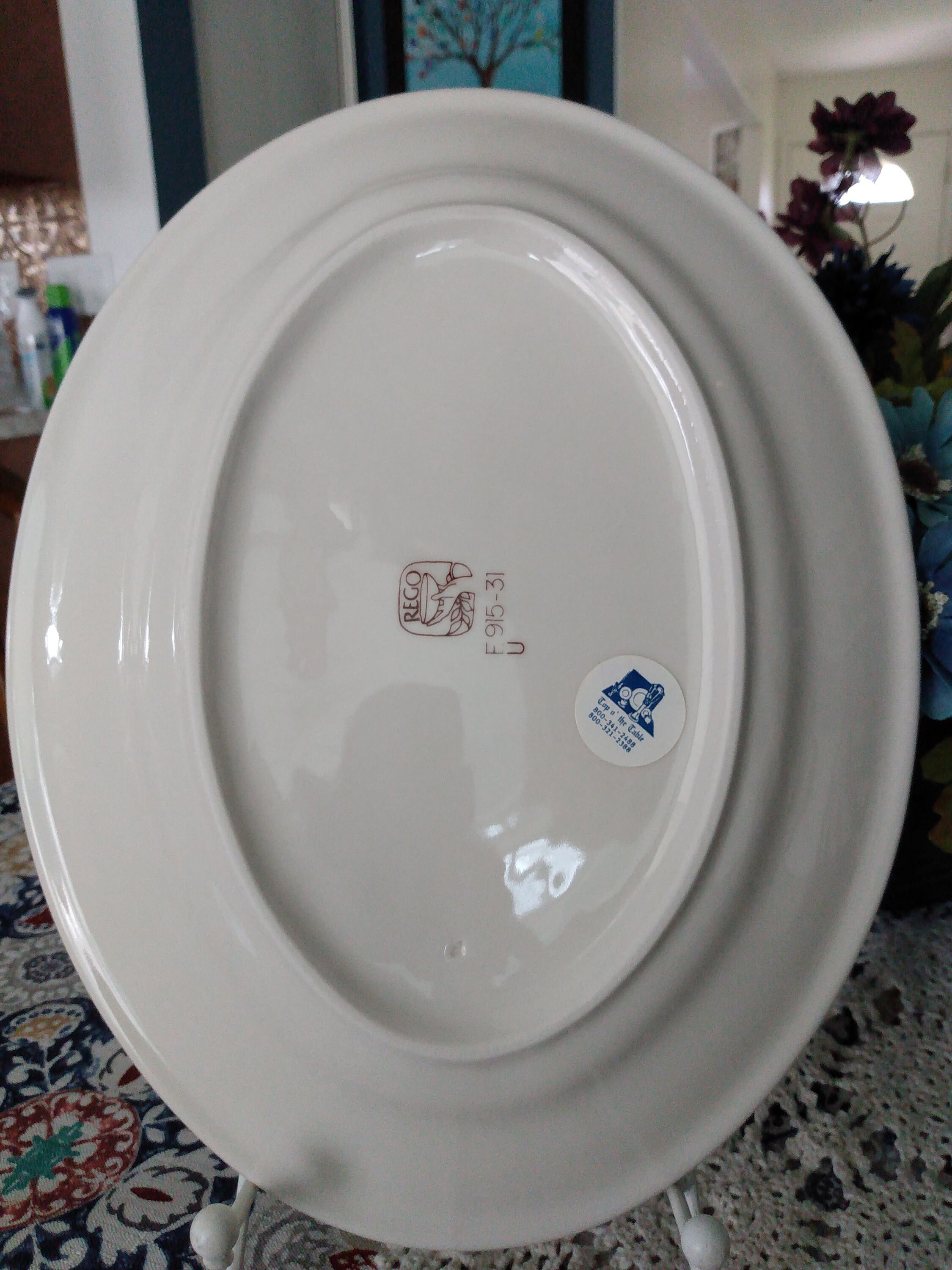 REGO Restaurant ware china, Korea, Two oval plates, vintage, unused ...