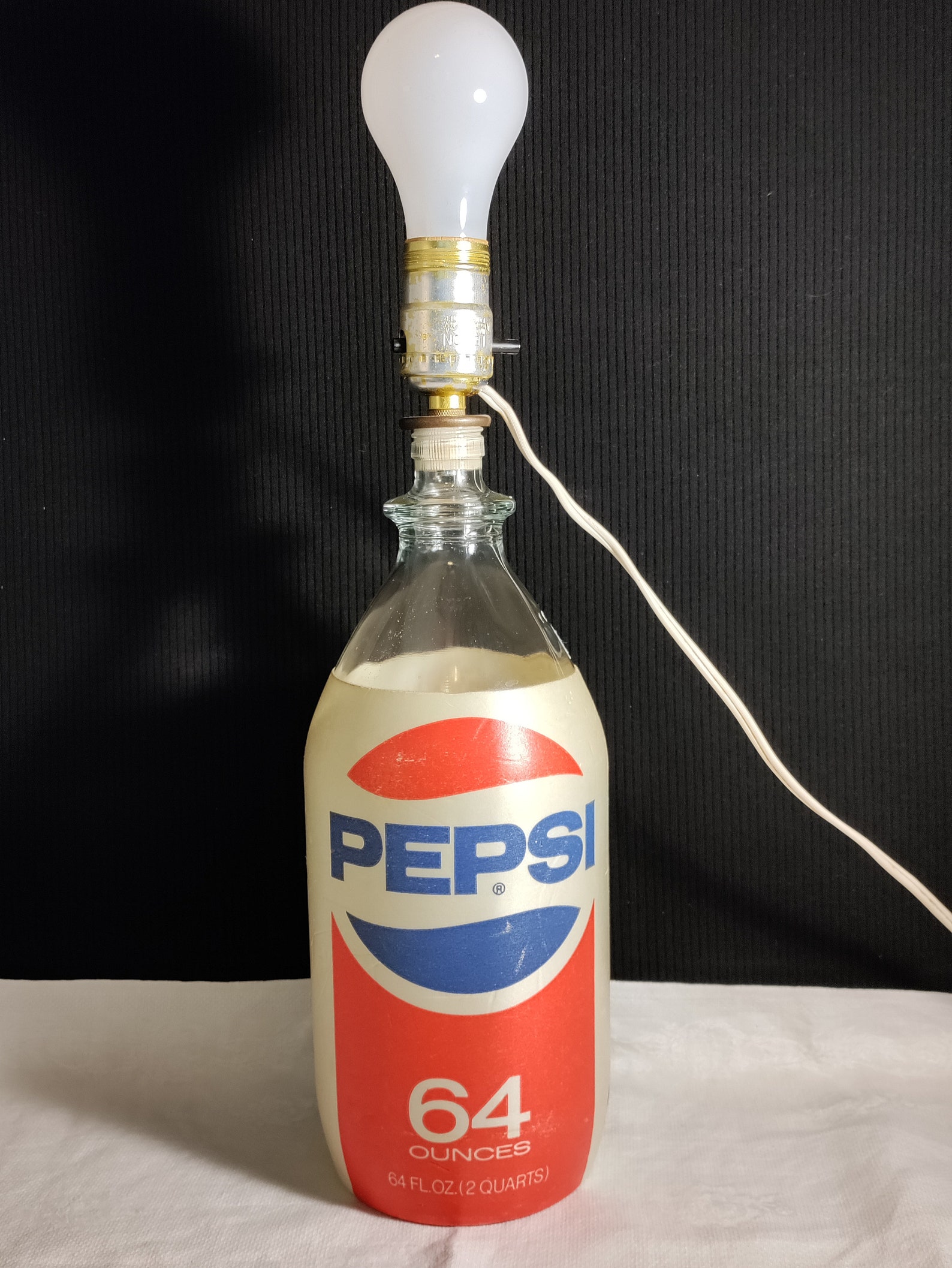 1978 Pepsi "the Boss" Bottle, 64 Oz, Foam Label, Lamp, Kitsch Lighting ...