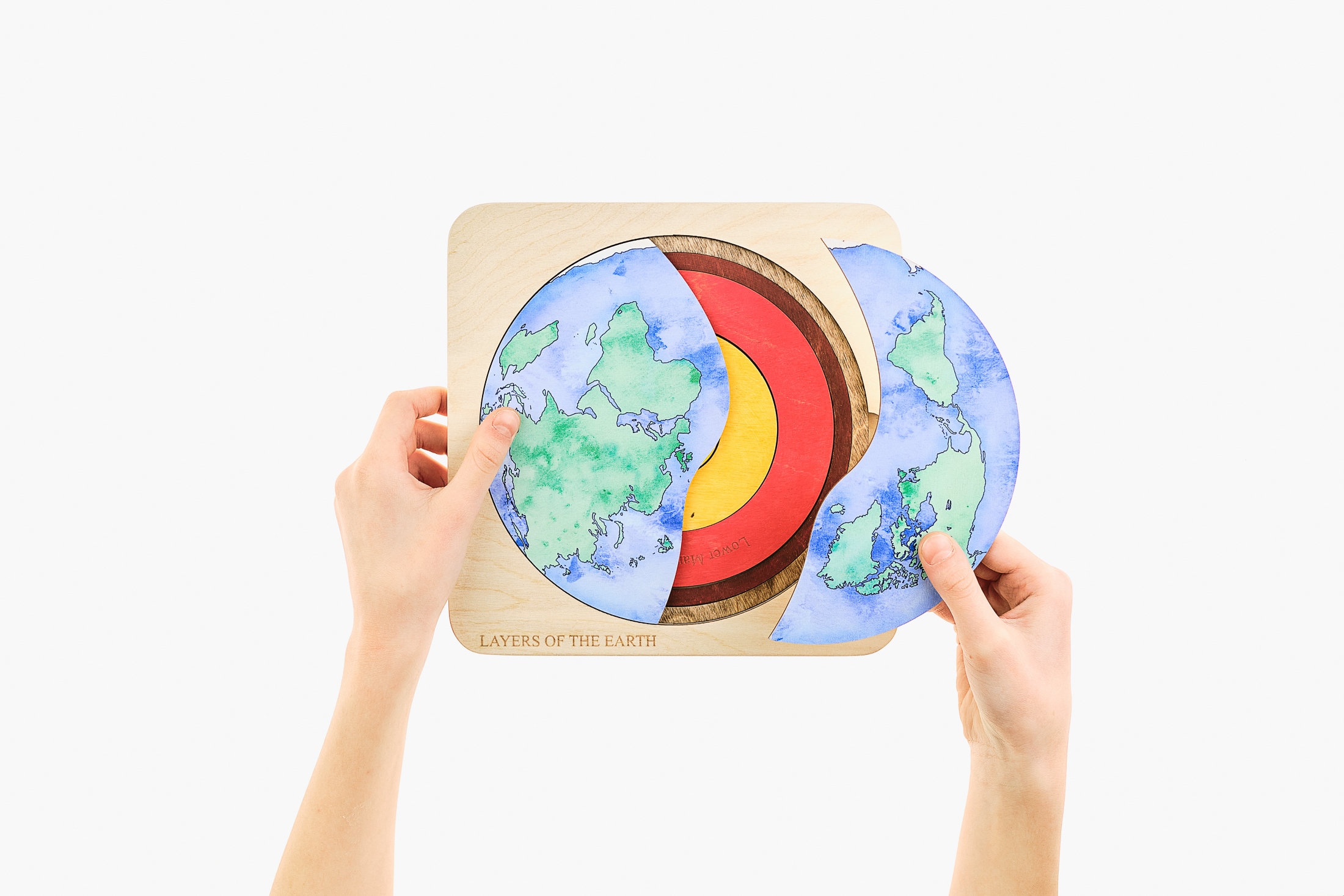 Wooden Jigsaw Puzzle Layer of Earth. Learning Educational - Etsy