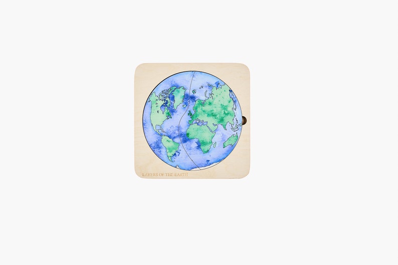 Wooden Jigsaw Puzzle Layer of Earth. Learning Educational - Etsy