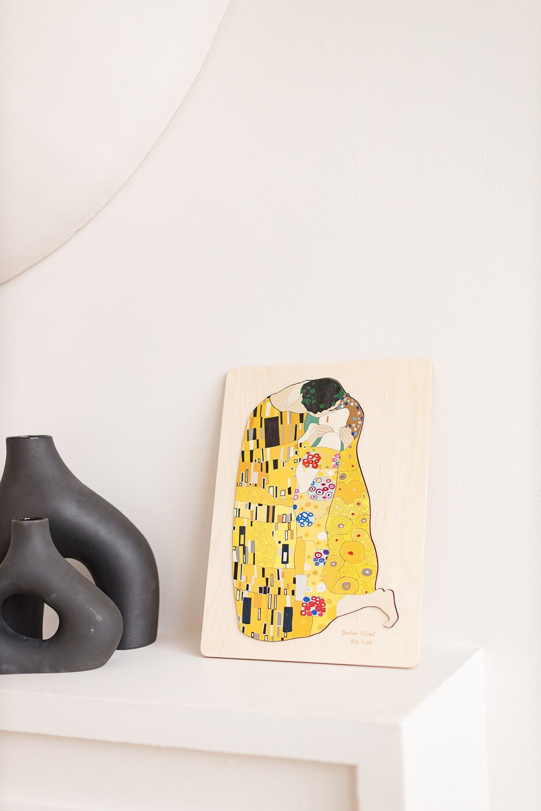 Gustav Klimt Jigsaw Puzzle. Klimt Pop Art Puzzle. Wood Puzzle the Kiss ...