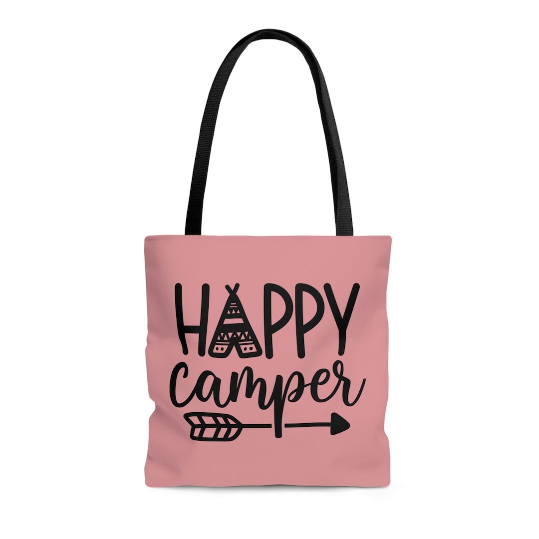 Happy Camper Tote Bag, Happy Camper Bag, Gift for Camping Lover, Camp ...