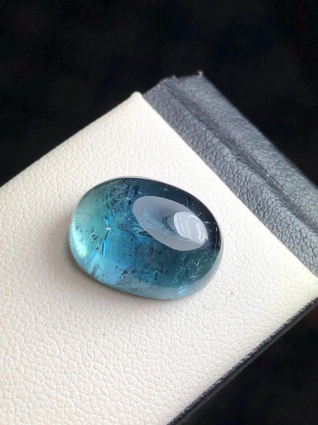 14 Carats Top Indicolite Colour Tourmaline Cabochon. - Etsy