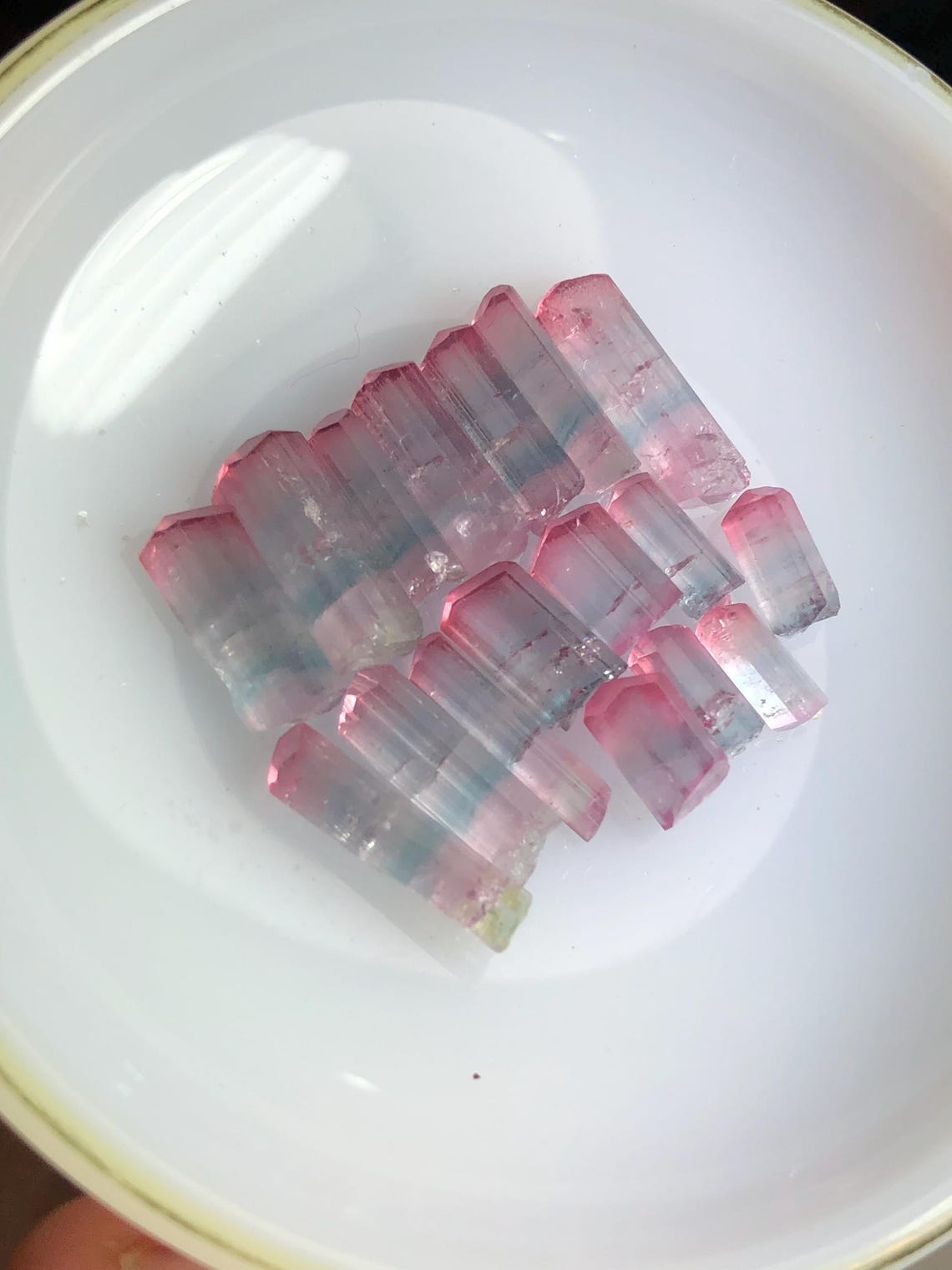 35 Carats Tricolour Terminated Tourmaline Crystals. - Etsy